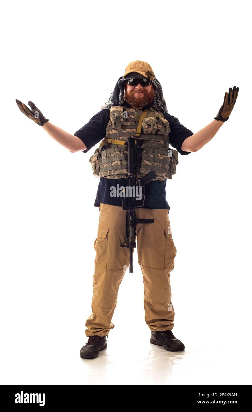 man in military outfit of the CIA, which is similar to the clothing of ...