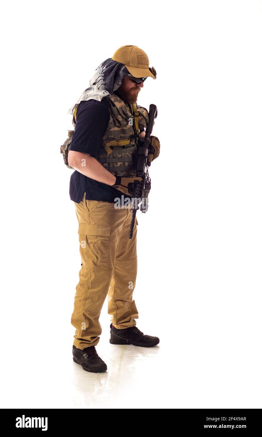 man in military outfit of the CIA, which is similar to the clothing of ...