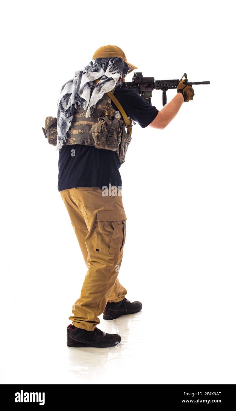 man in military outfit of the CIA, which is similar to the clothing of ...