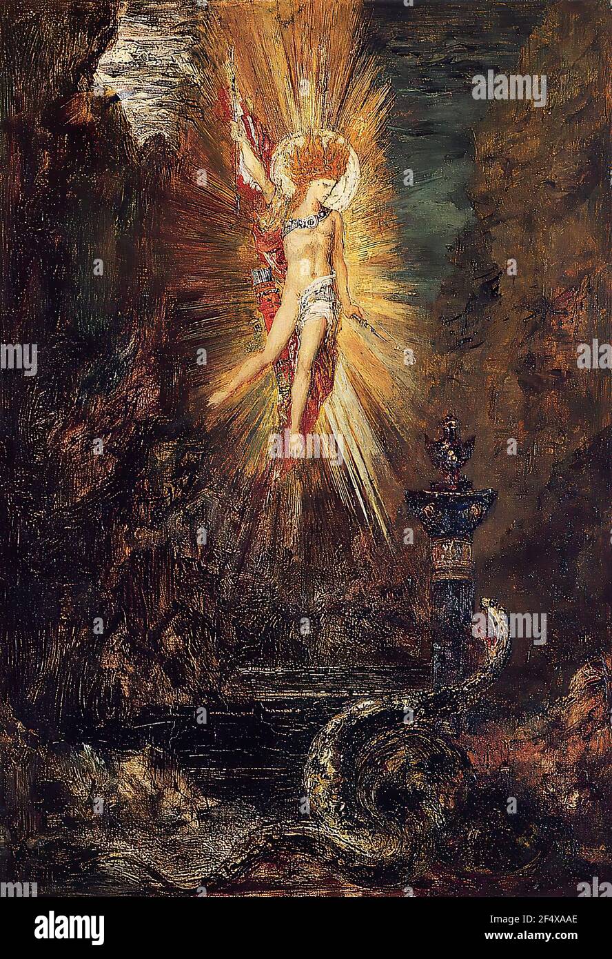 Gustave Moreau - Apollo Vanquishing Serpent Python C 1885 Stock Photo - Alamy