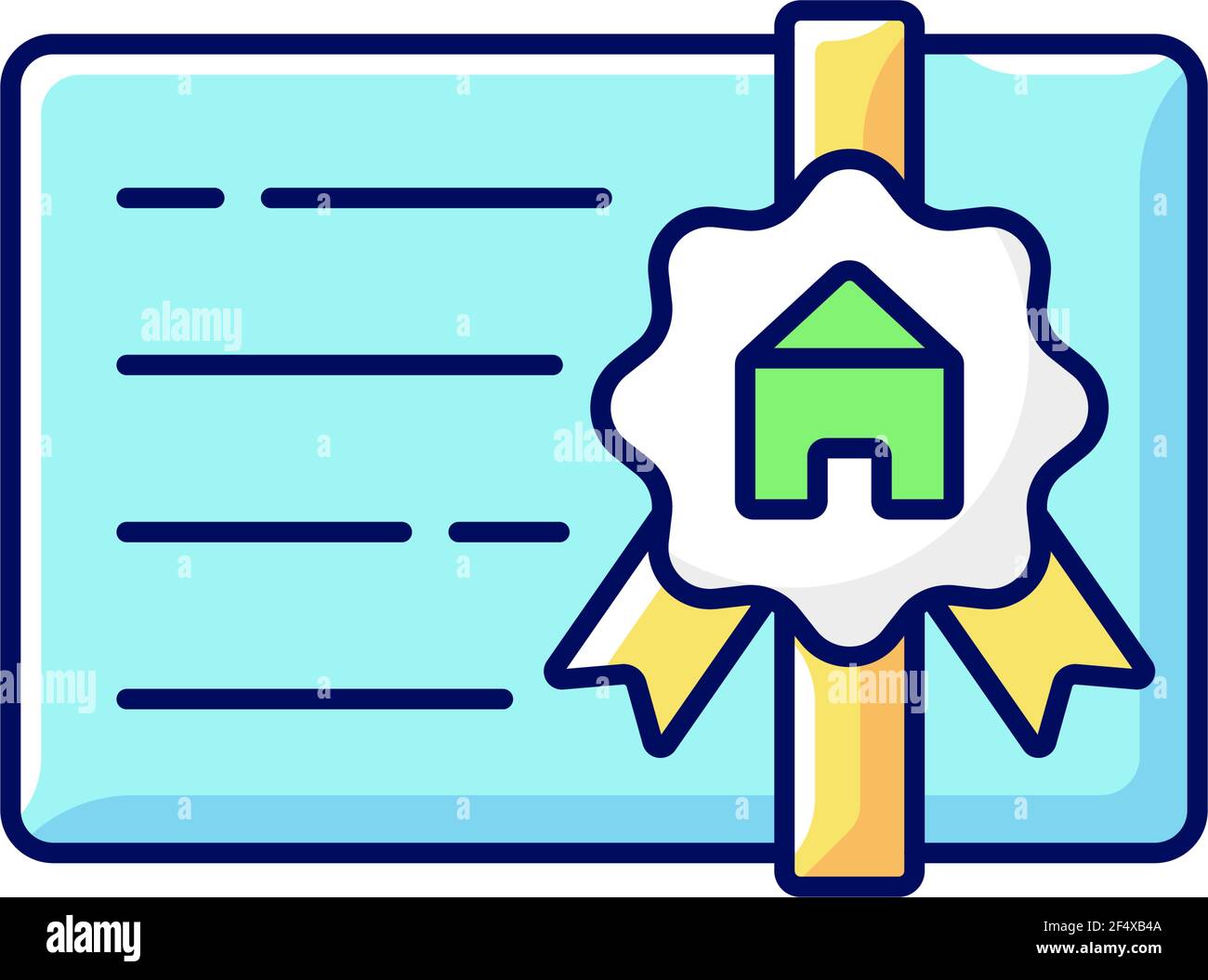 Broker's license RGB color icon Stock Vector Image & Art - Alamy