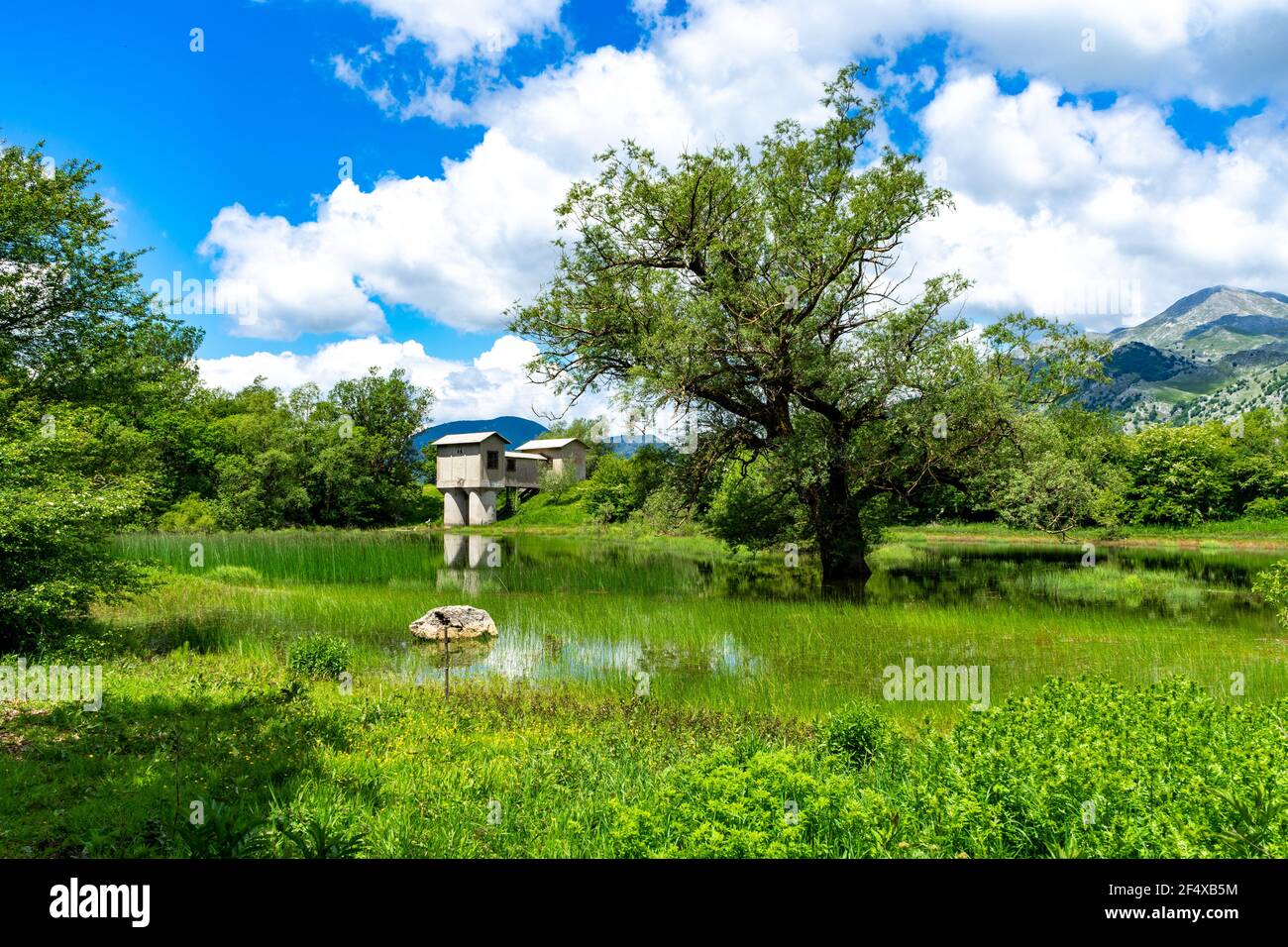 Walk and trekking around the Matese lake Stock Photo - Alamy