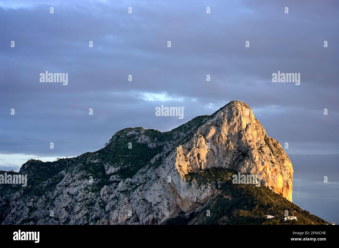 Peñón de Ifach Natural Park horizontally. Calpe Alicante. Spain Stock ...