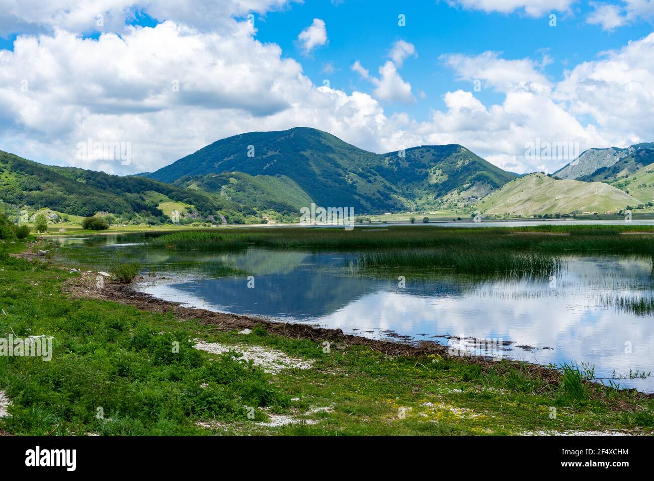 Walk and trekking around the Matese lake Stock Photo - Alamy