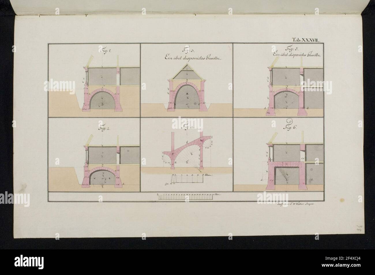 Masonry, vaulted constructions, ideal presentation, cuts Stock Photo ...