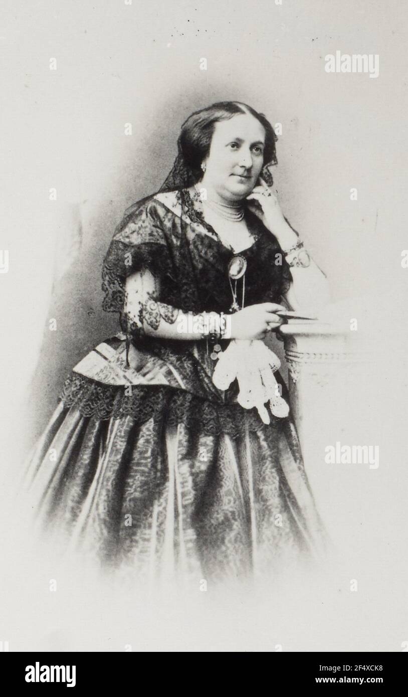 Portrait of Caroline Raeder (1818-after 1890, singer, actress). Albumin ...