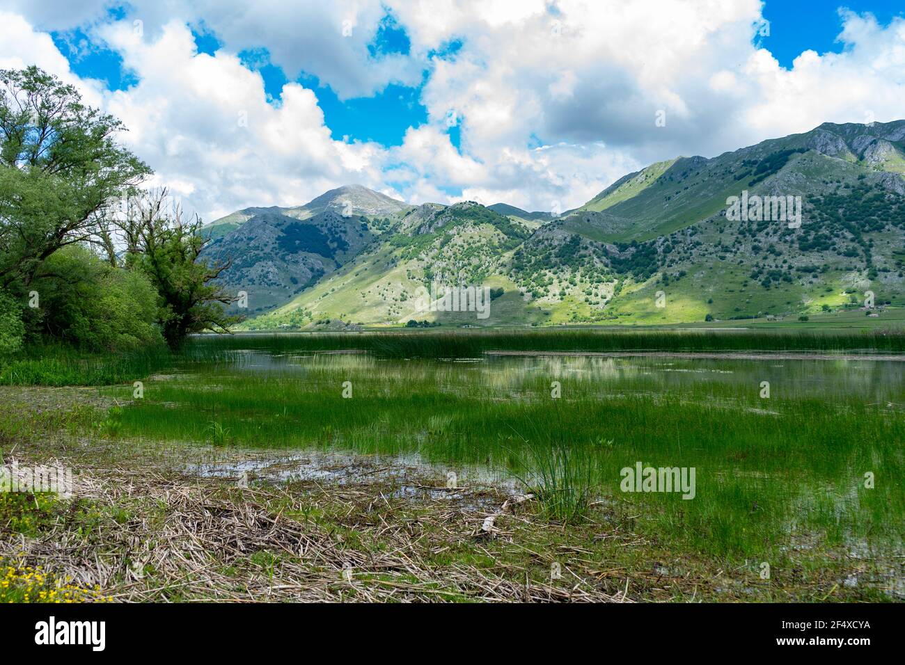 Walk and trekking around the Matese lake Stock Photo - Alamy