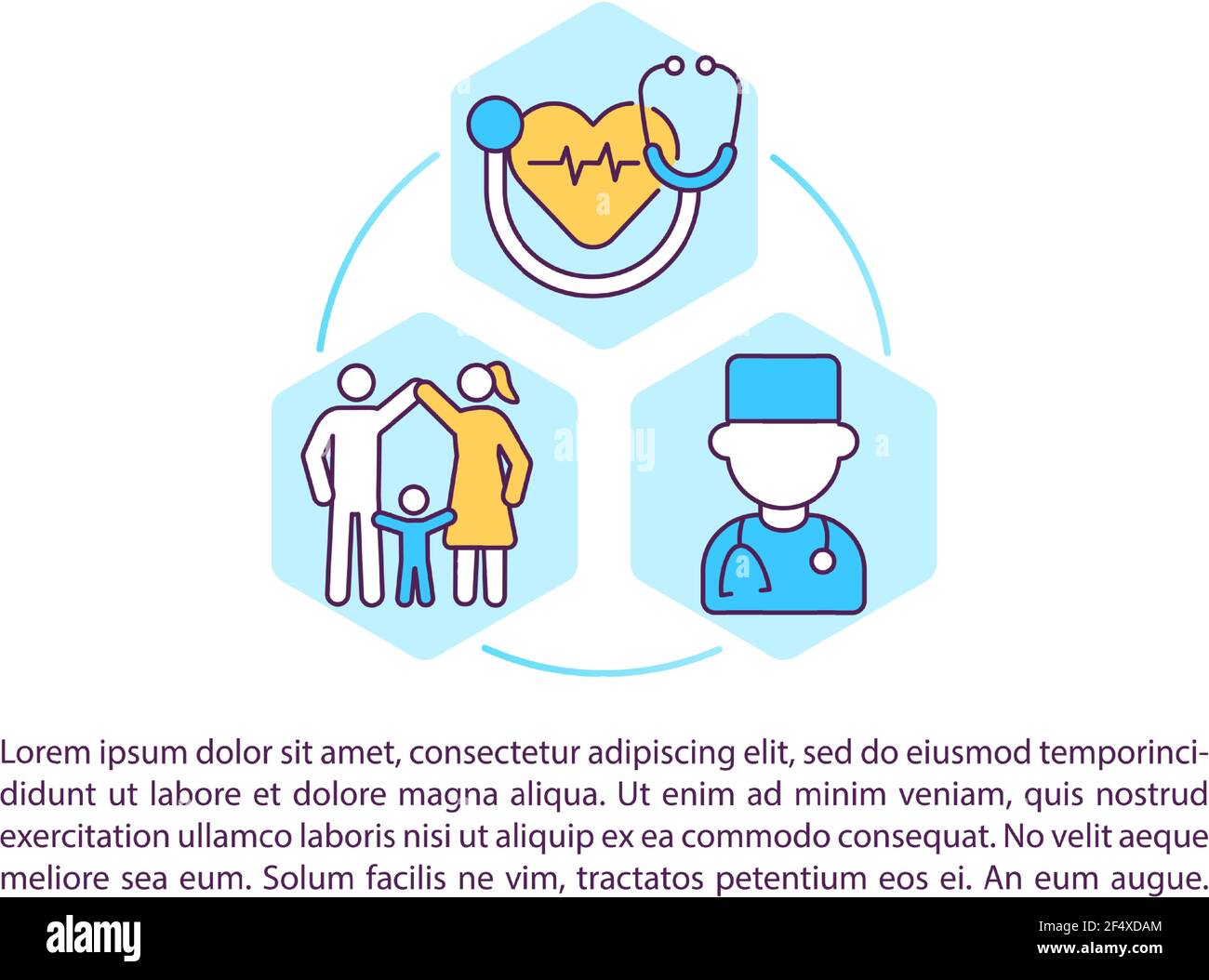 Family doctor concept line icons with text Stock Vector Image & Art - Alamy