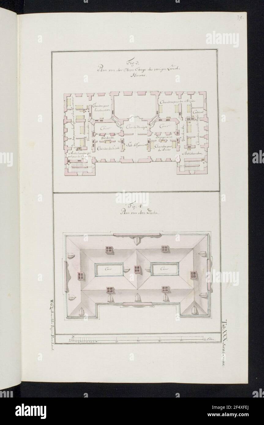 Knights, mansion, ideal design, floor plan and supervision Stock Photo ...