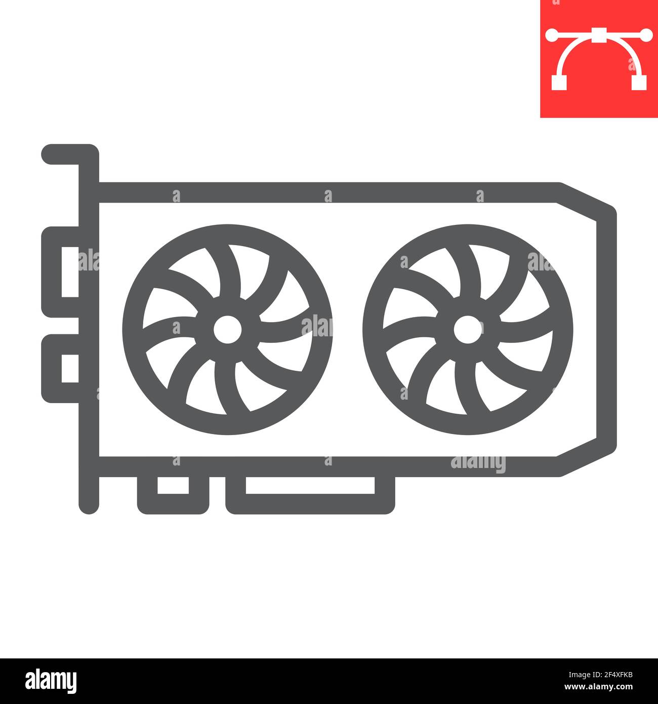 Gpu Card Line Icon Hardware And Bitcoin Mining Graphic Card Vector Icon Vector Graphics