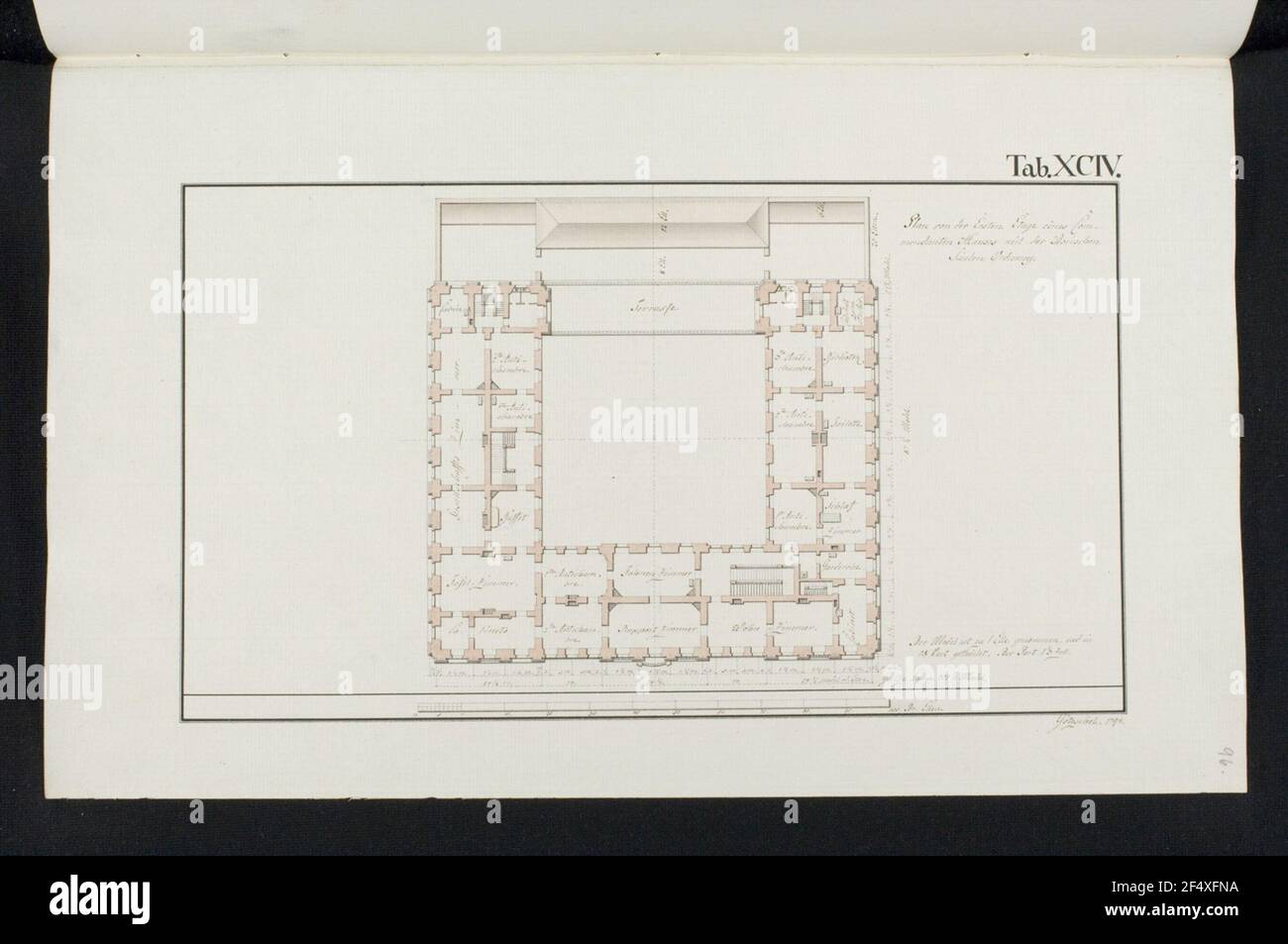 Commandant house, ideal design, floor plan 1st floor Stock Photo - Alamy