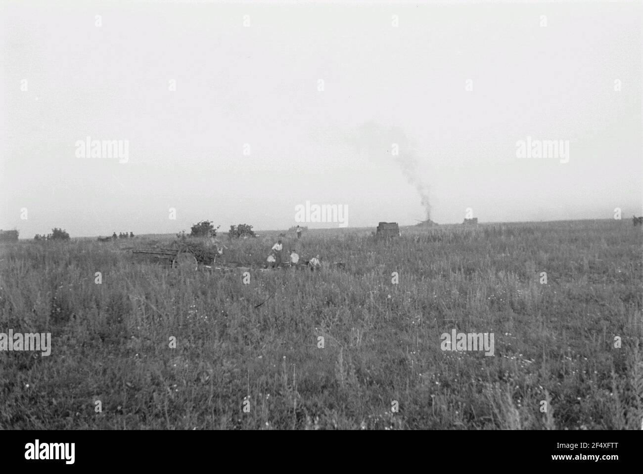Second World War. After the fighting. Russia, Oblast Tver. Grass level ...