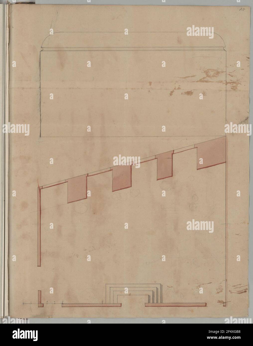 Building, basic and elevation of a room Stock Photo - Alamy
