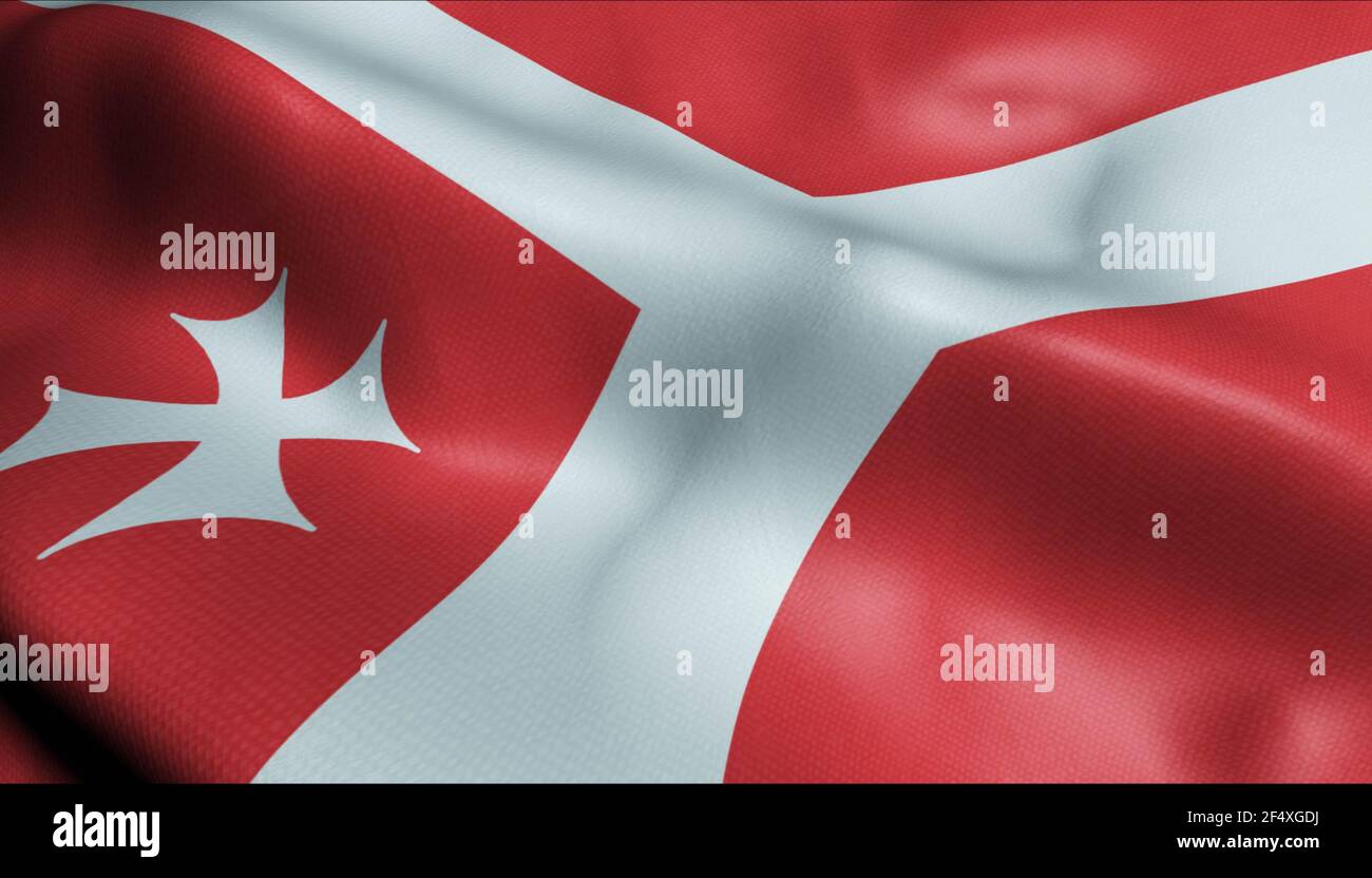 3D Illustration of a waving Georgia city flag of Khashuri Stock Photo ...