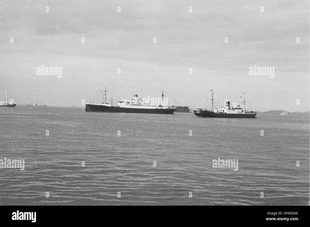 Travel photos Brazil. Rio de Janeiro. Ships in front of the coast Stock ...