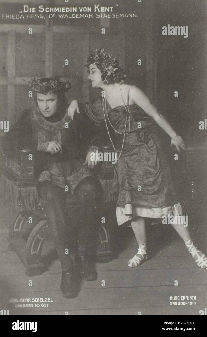 Waldemar Stailemann and Frieda Hess in "The blacksmith of Kent Stock ...