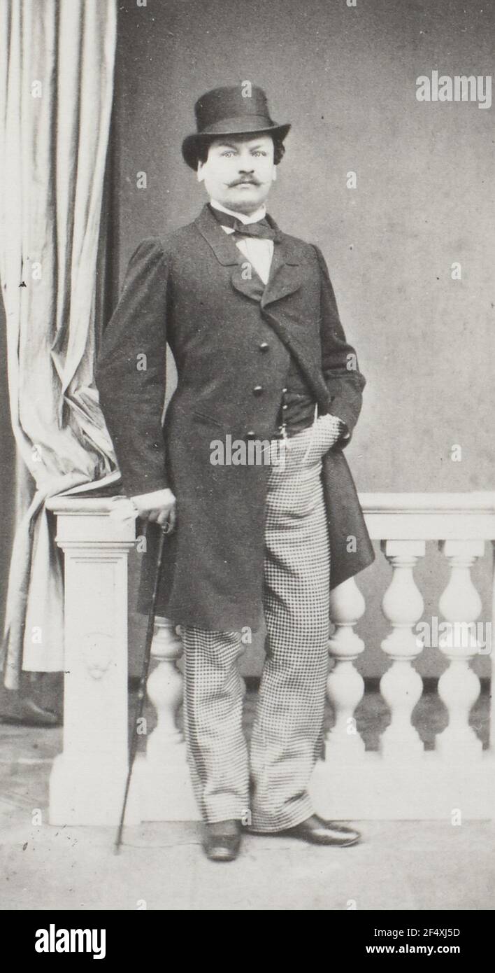 Portrait of Ferdinand Kramer (1816-1888; Actor). Albumin tray on ...