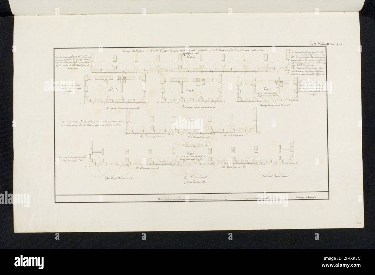 Windows, schematic drawings, cuts Stock Photo - Alamy