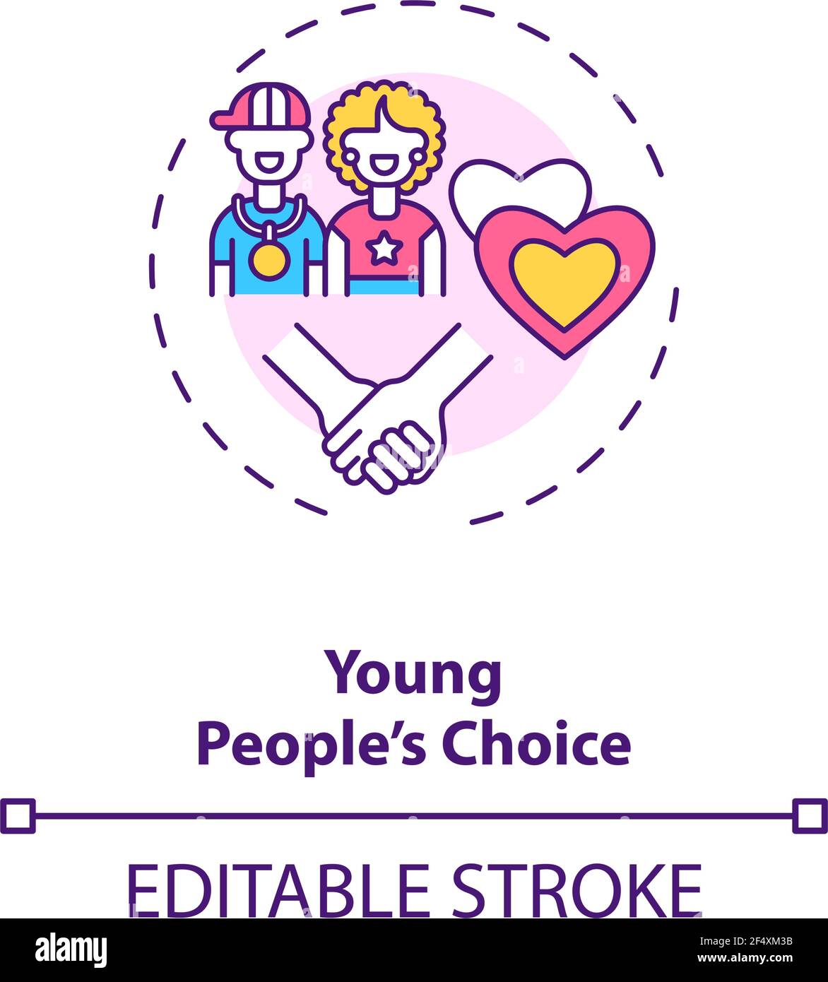 Young people choice concept icon Stock Vector Image & Art - Alamy