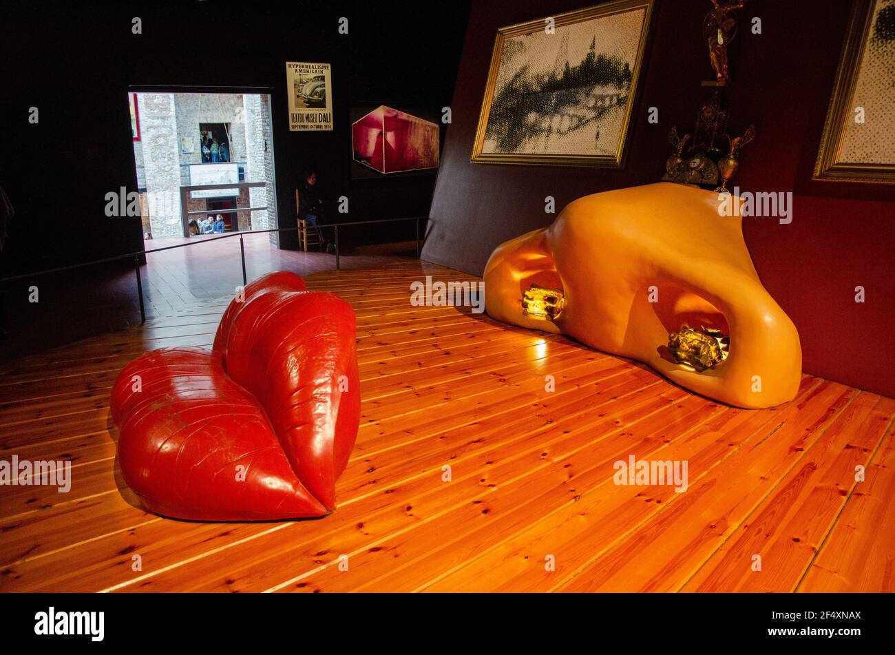 The Mae West room in Dali Theatre and Museum in Figueres. The Dali ...