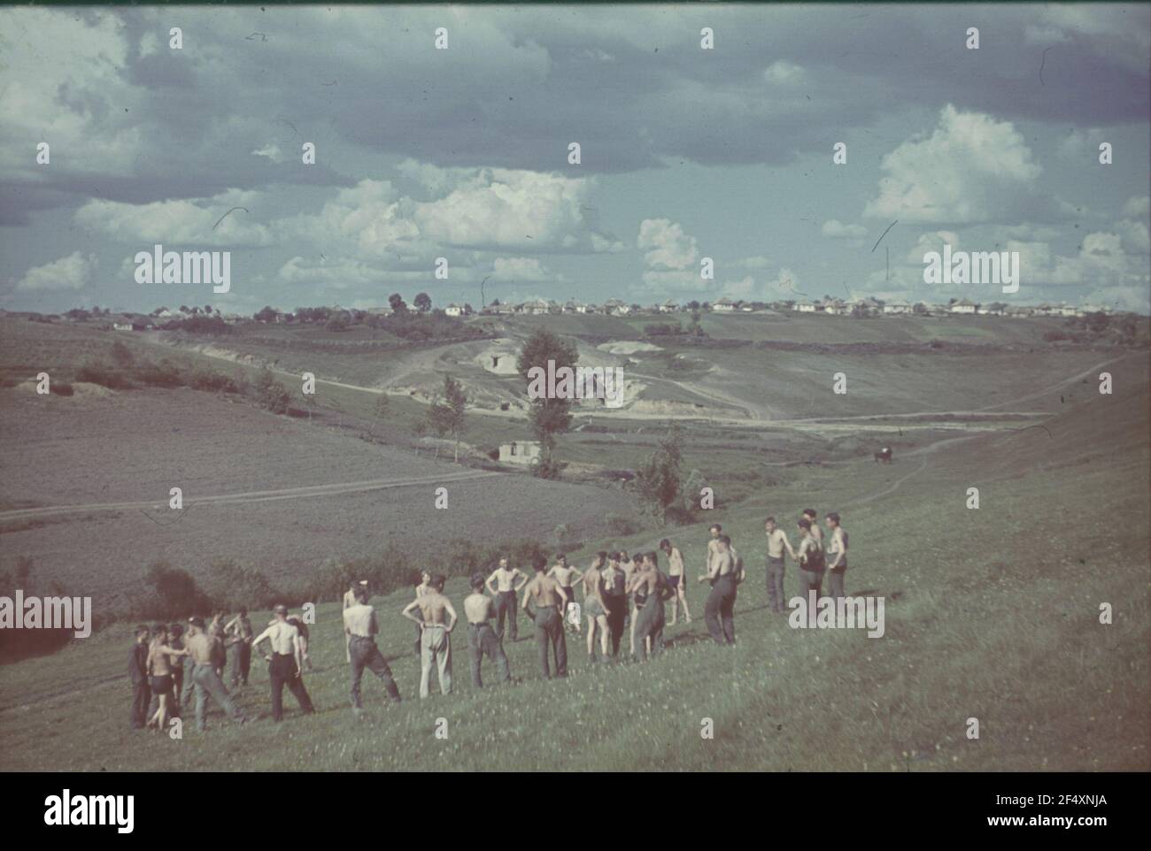 Second World War. For quartering (probably in Ukraine). Group of ...