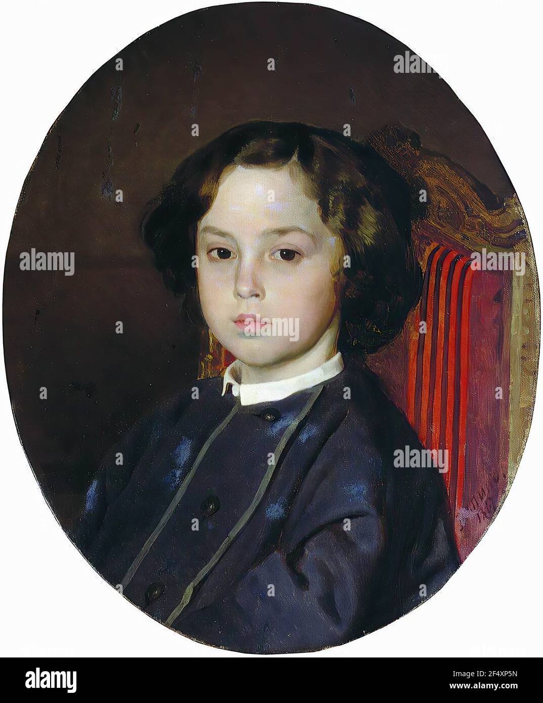 Ilya Repin - Portrait Boy 1867 Stock Photo - Alamy