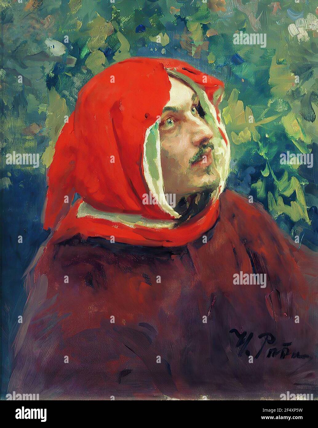 Ilya Repin - Portrait Dante Stock Photo - Alamy