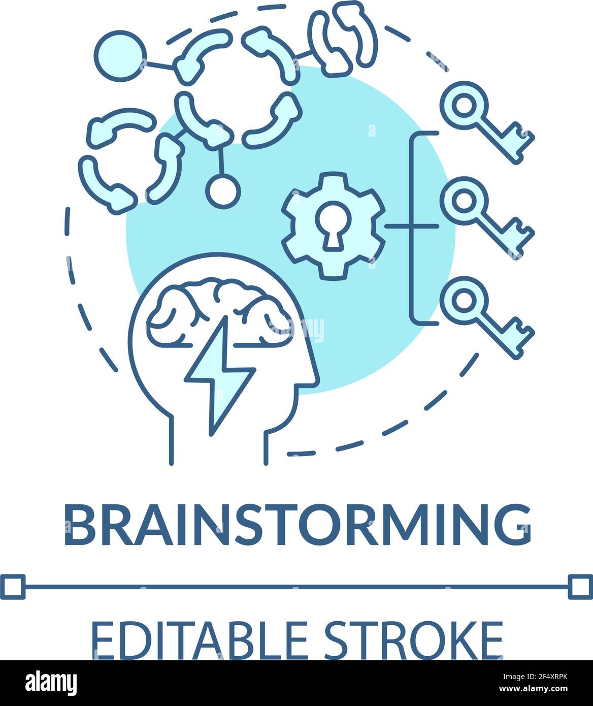 Brainstorming blue concept icon Stock Vector Image & Art - Alamy