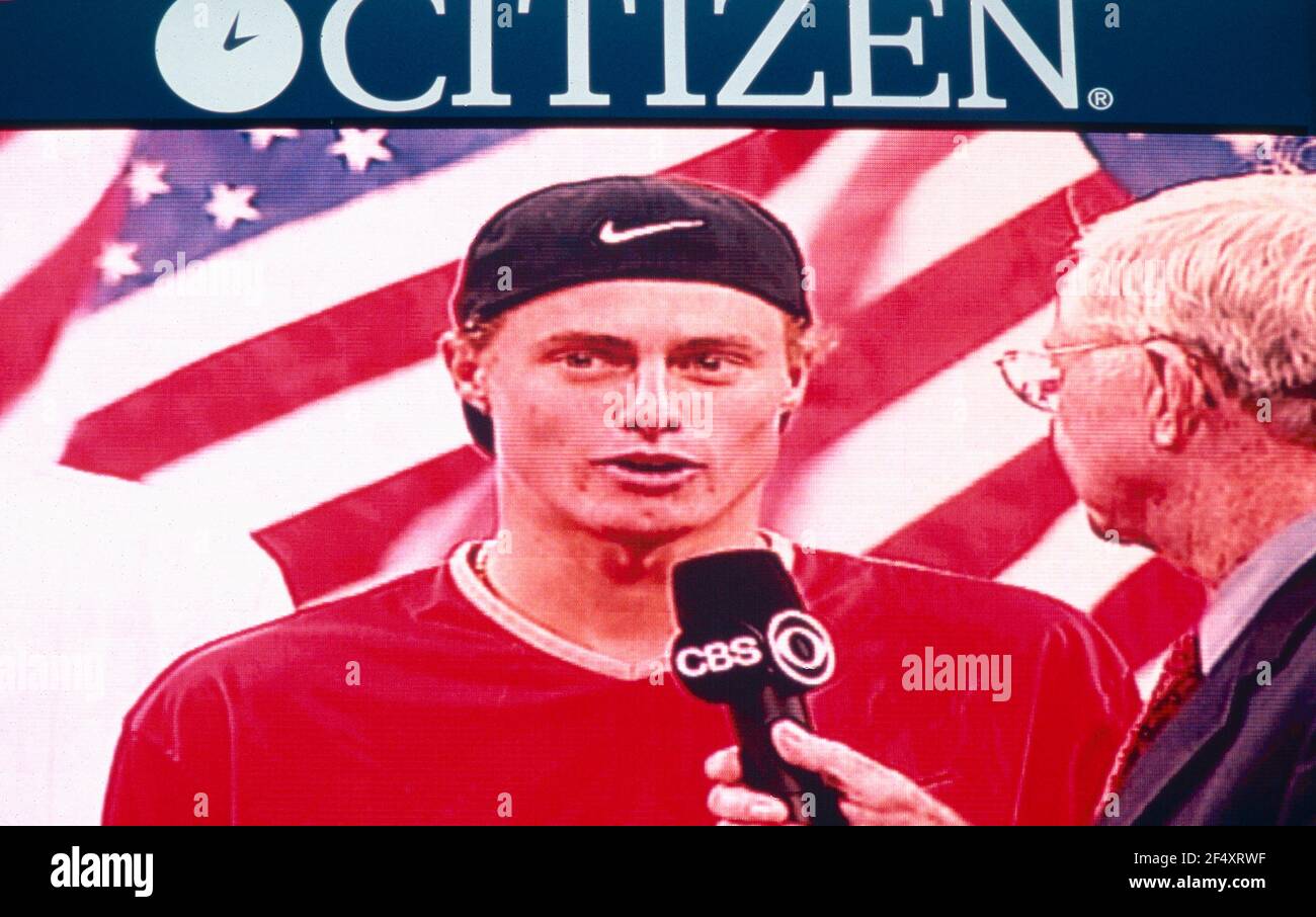 Australian tennis player Lleyton Hewitt, US Open 2001 Stock Photo - Alamy