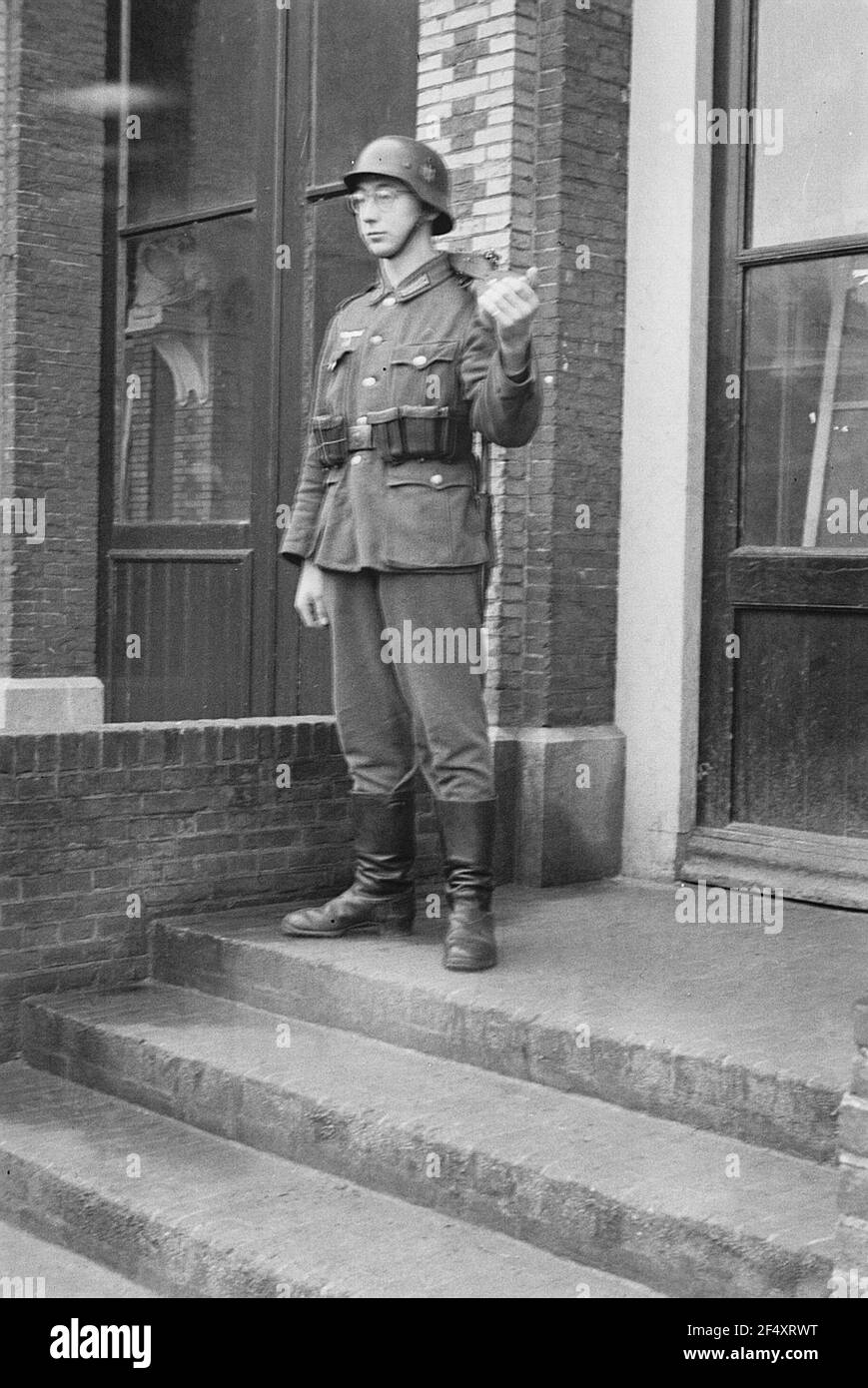 Second World War. Netherlands under German crew. Guard post of the ...