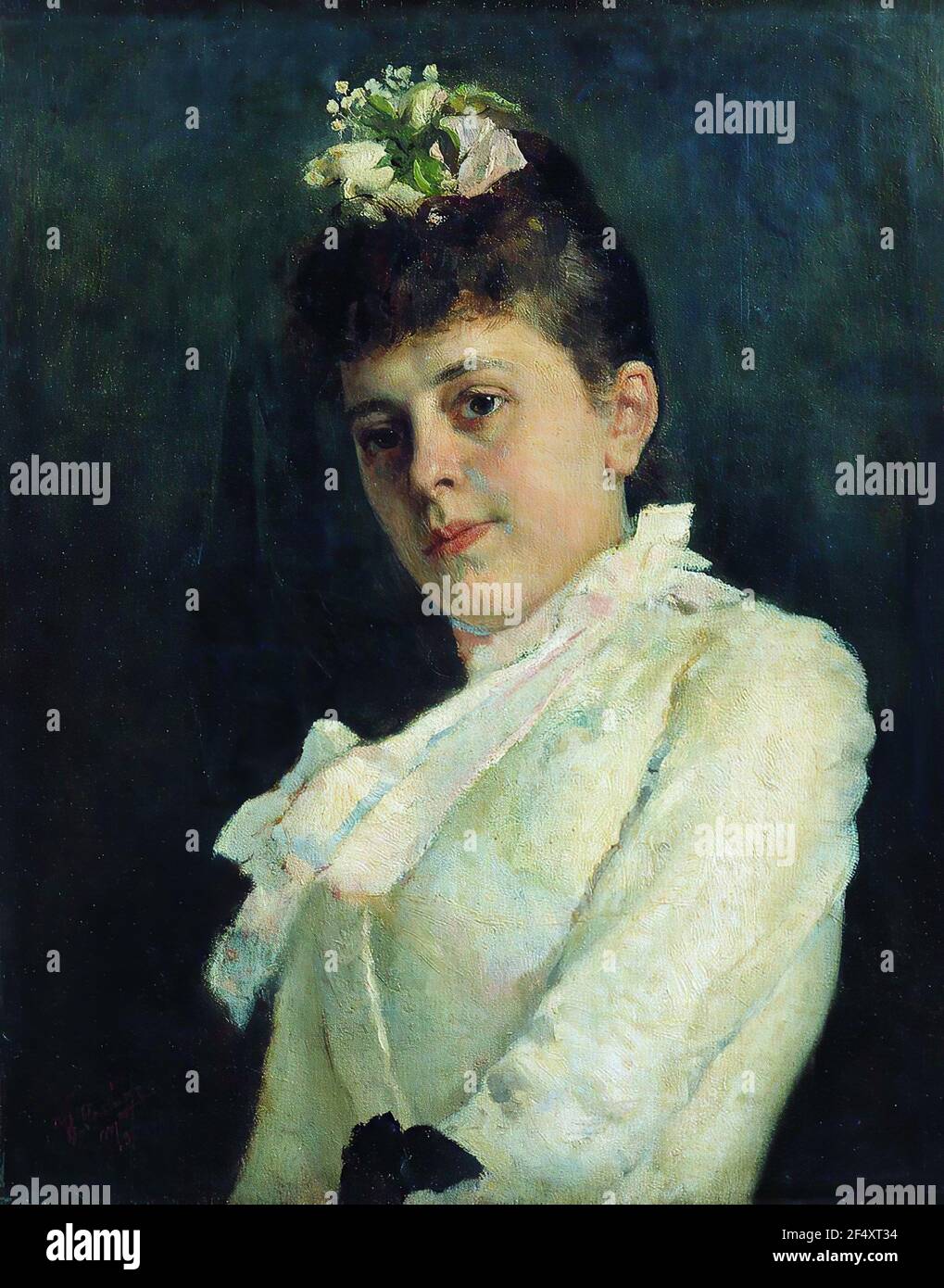 Ilya Repin - Portrait Woman 1887 Stock Photo - Alamy