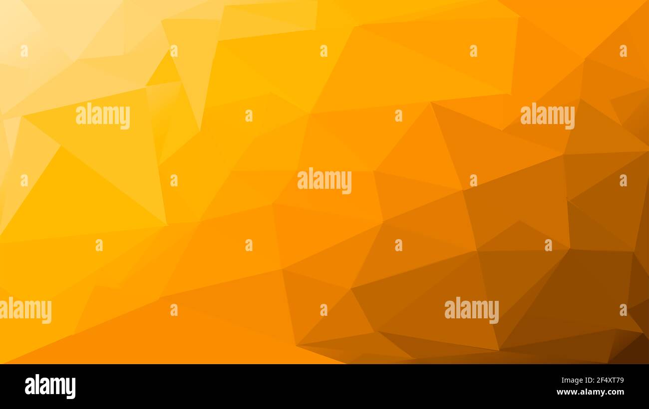 Polygons in yellow and orange pattern, geometric graphic with creative and decorative triangles ...