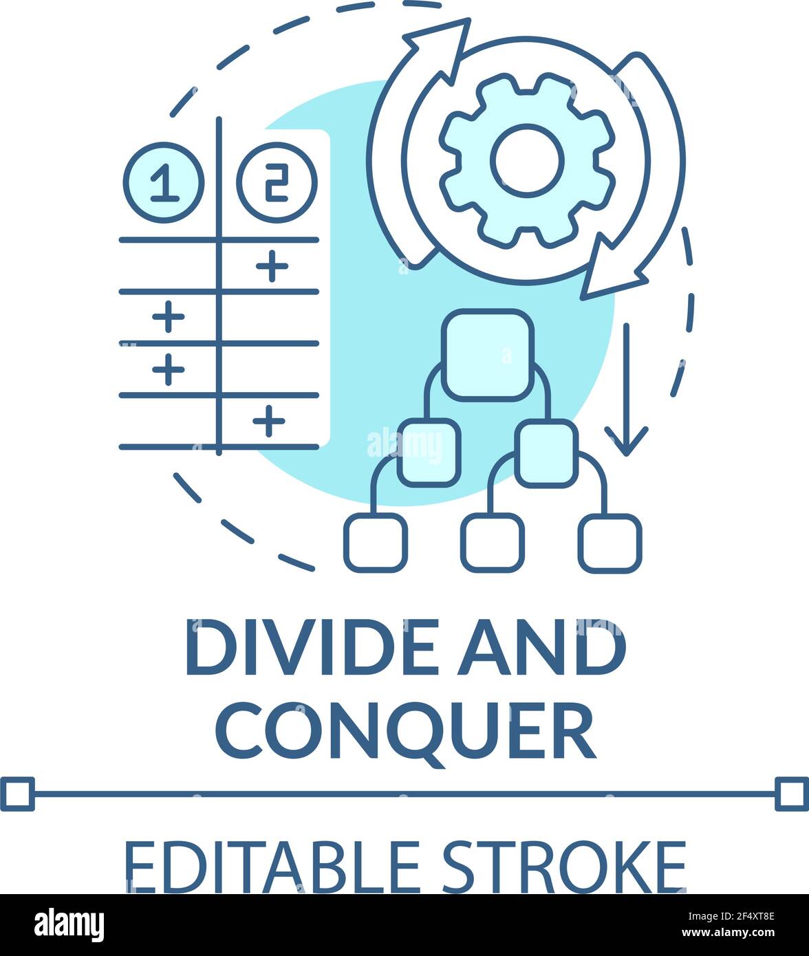 Divide and conquer blue concept icon Stock Vector Image & Art - Alamy