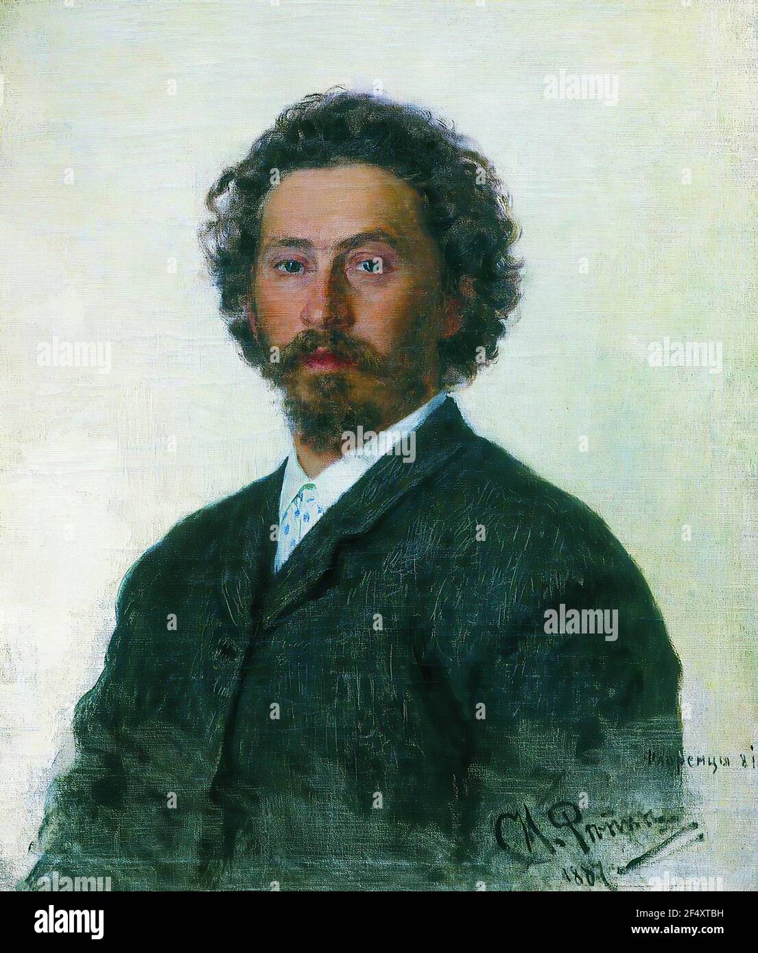Ilya Repin - Self Portrait 1887 Stock Photo - Alamy