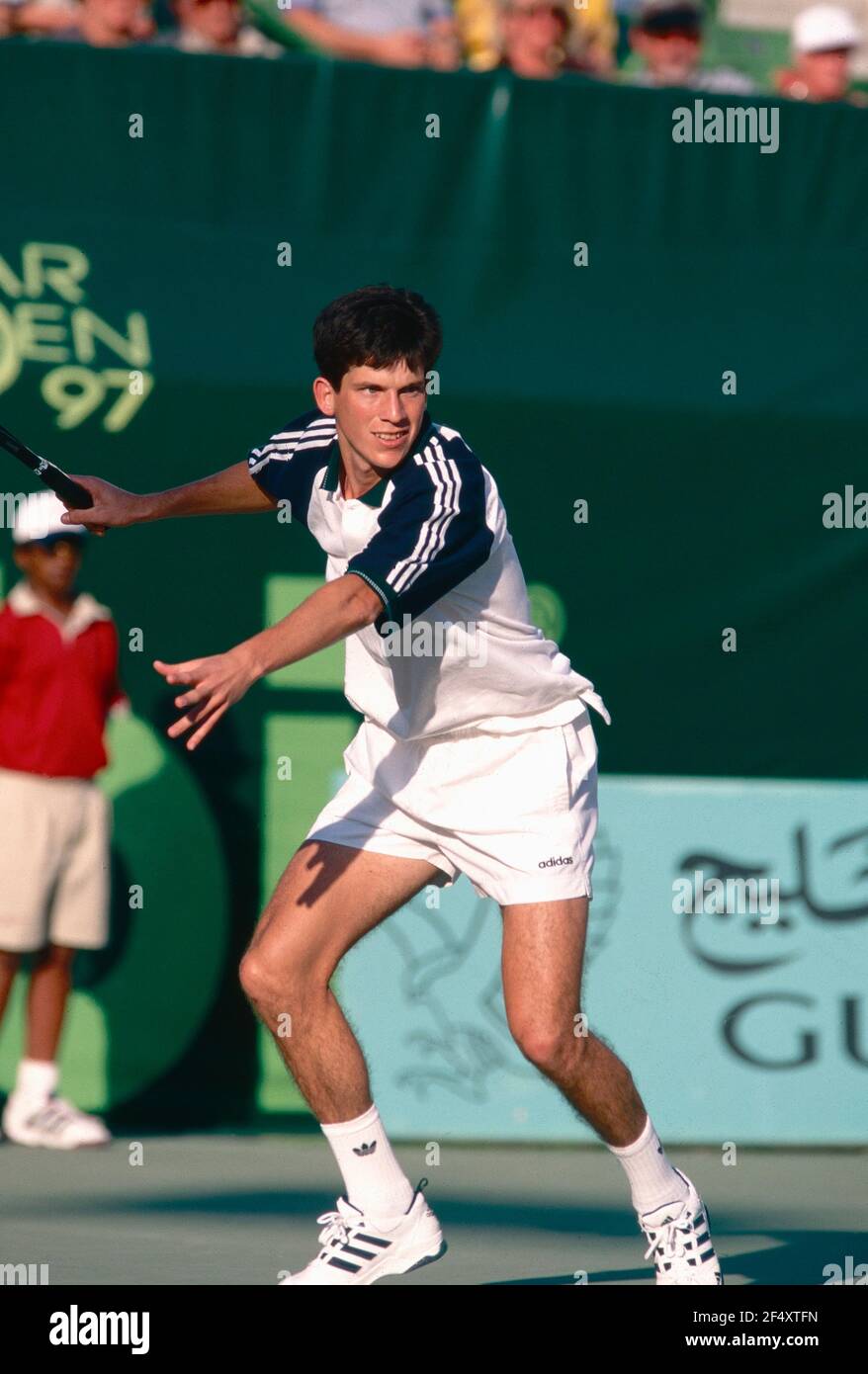 British tennis player Tim Henman, Qatar Oper 1997 Stock Photo - Alamy