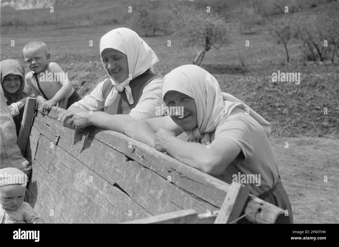Second World War. For billeting. Soviet Union. Russian peasants and ...