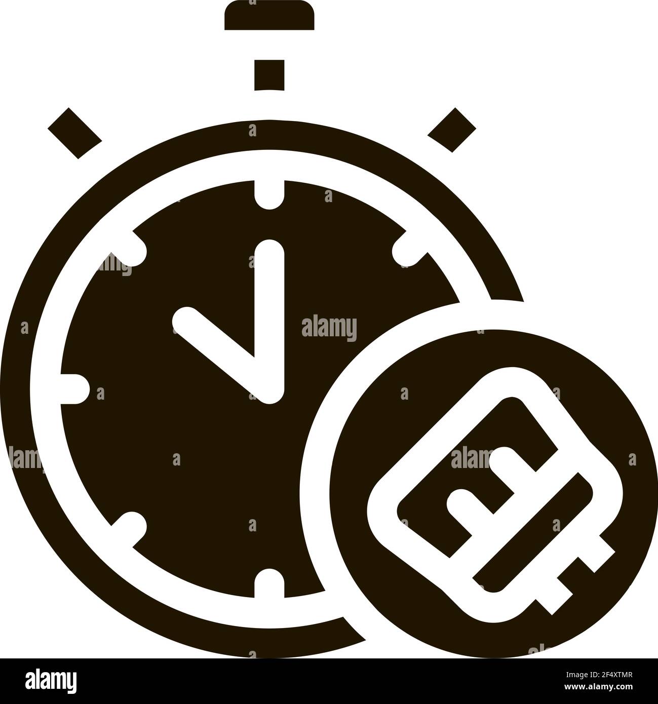 Stopwatch Brush Icon Vector Glyph Illustration Stock Vector Image & Art ...