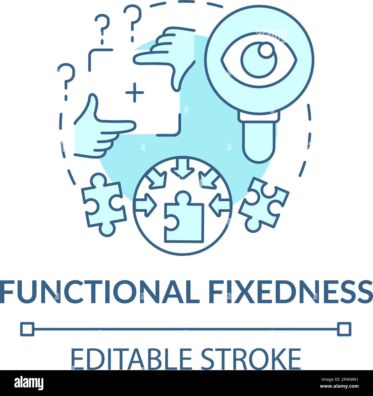 Functional fixedness blue concept icon Stock Vector Image & Art - Alamy