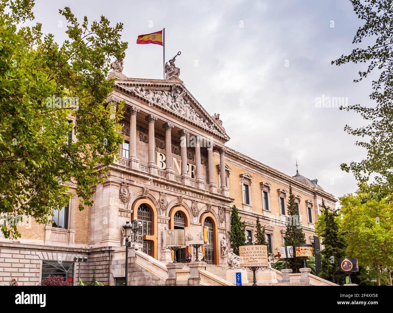 Great National Library in Madrid in Castile, Spain Stock Photo - Alamy