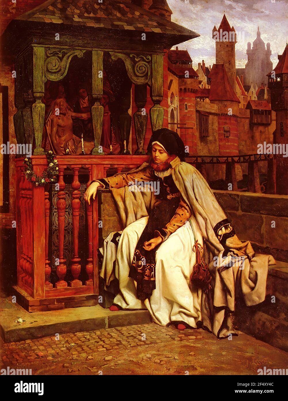 James Tissot - Marguerite Rampart 1861 Stock Photo - Alamy