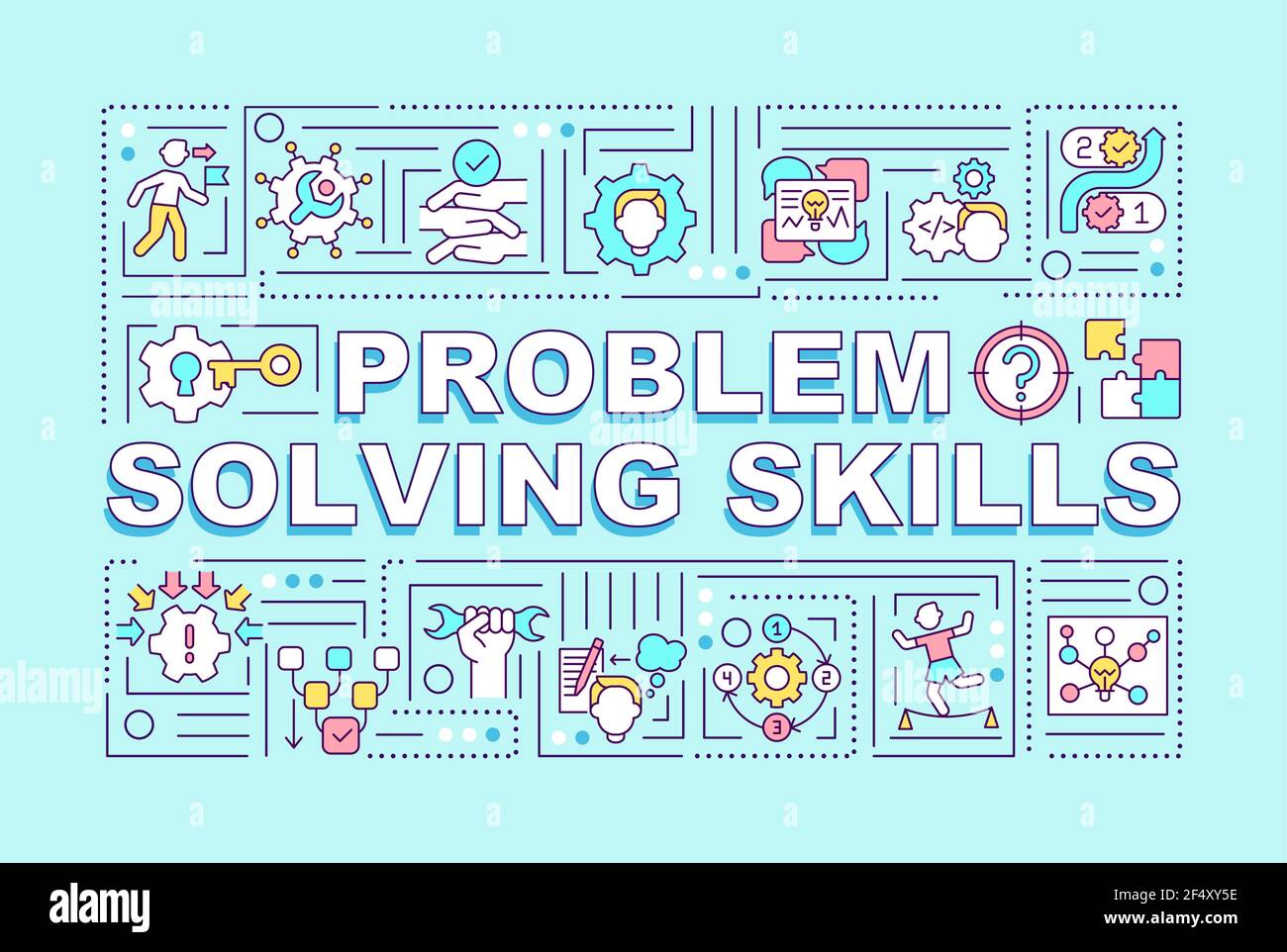 Problem solving skills word concepts banner Stock Vector Image & Art ...