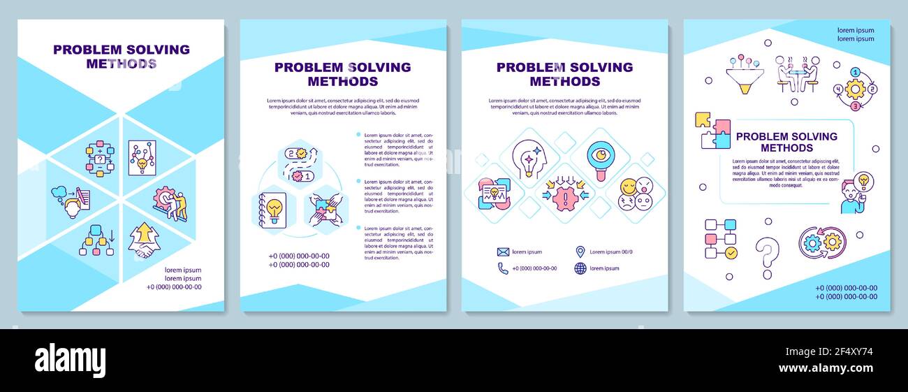 Problem solving method brochure template Stock Vector Image & Art - Alamy