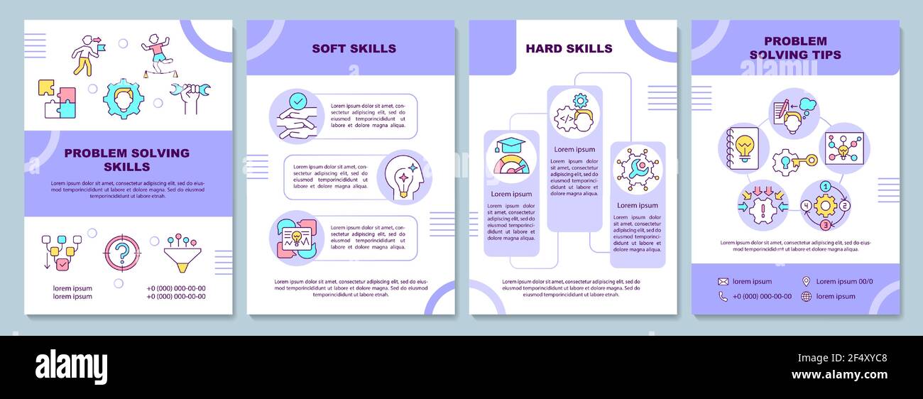 Problem solving tips brochure template Stock Vector Image & Art - Alamy