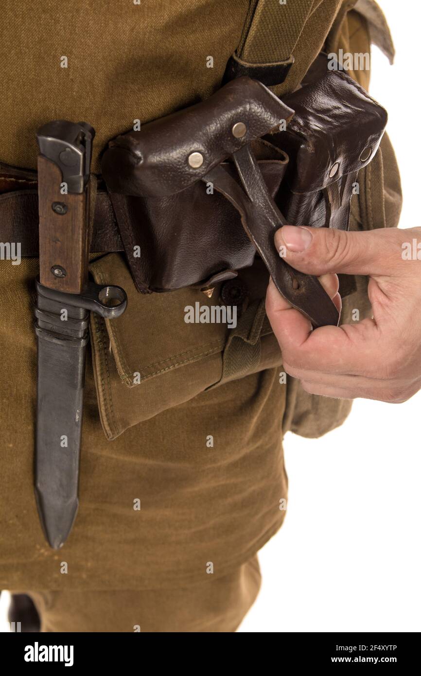 Details of uniforms and weapons in the hands of ordinary soldiers of ...