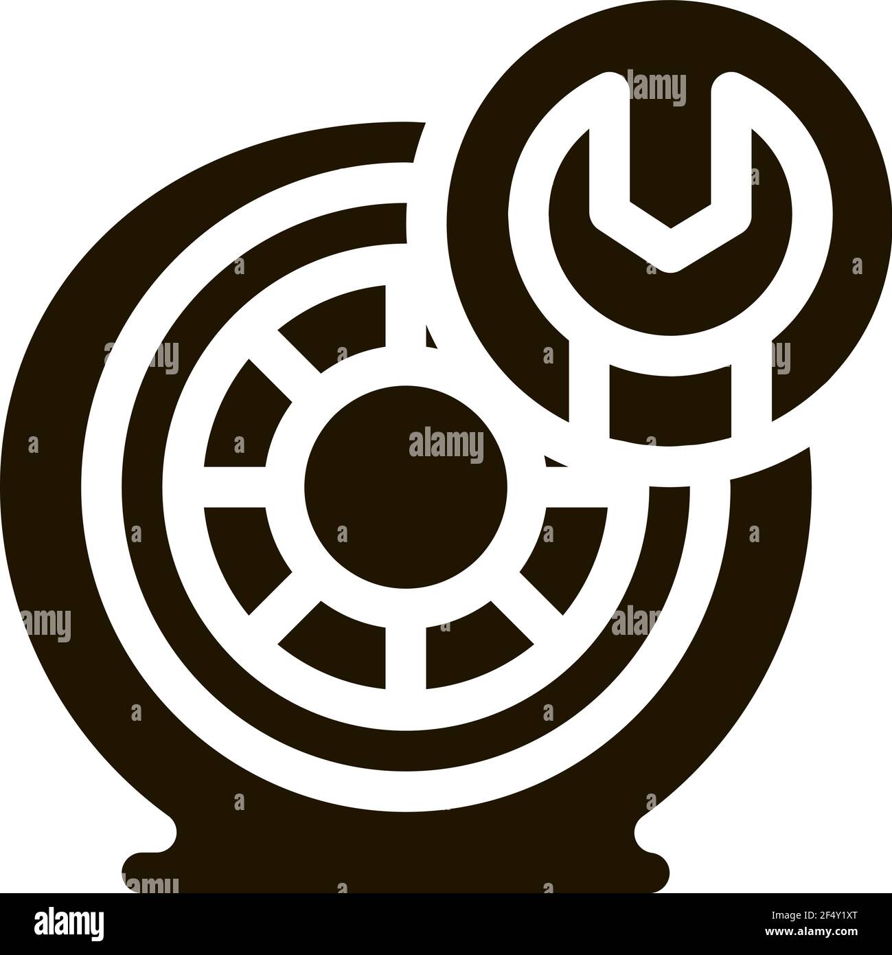 Wheel Repair Icon Vector Glyph Illustration Stock Vector Image & Art ...