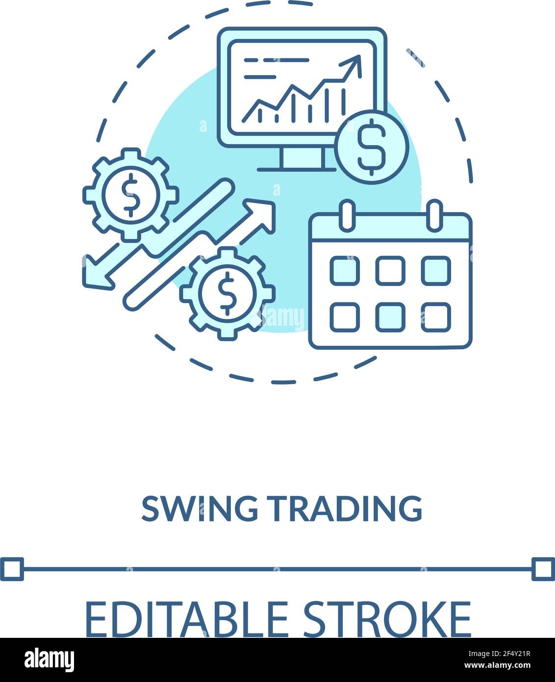 Swing trading concept icon Stock Vector Image & Art - Alamy