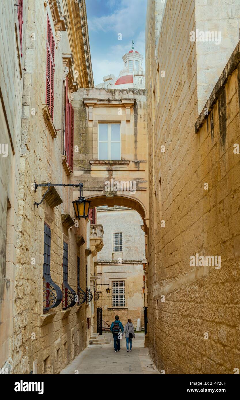 Typical street in malta hi-res stock photography and images - Alamy