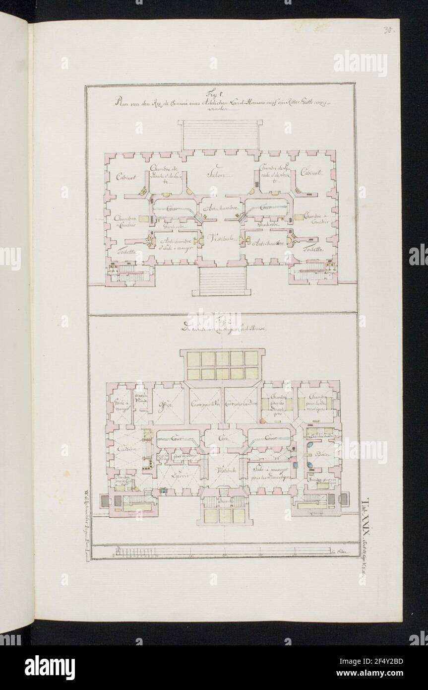 Knights, mansion, ideal design, floor plans Stock Photo - Alamy