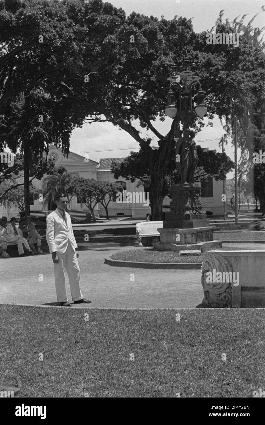 Travel photos. Young man in a park in the Mediterranean with group ...