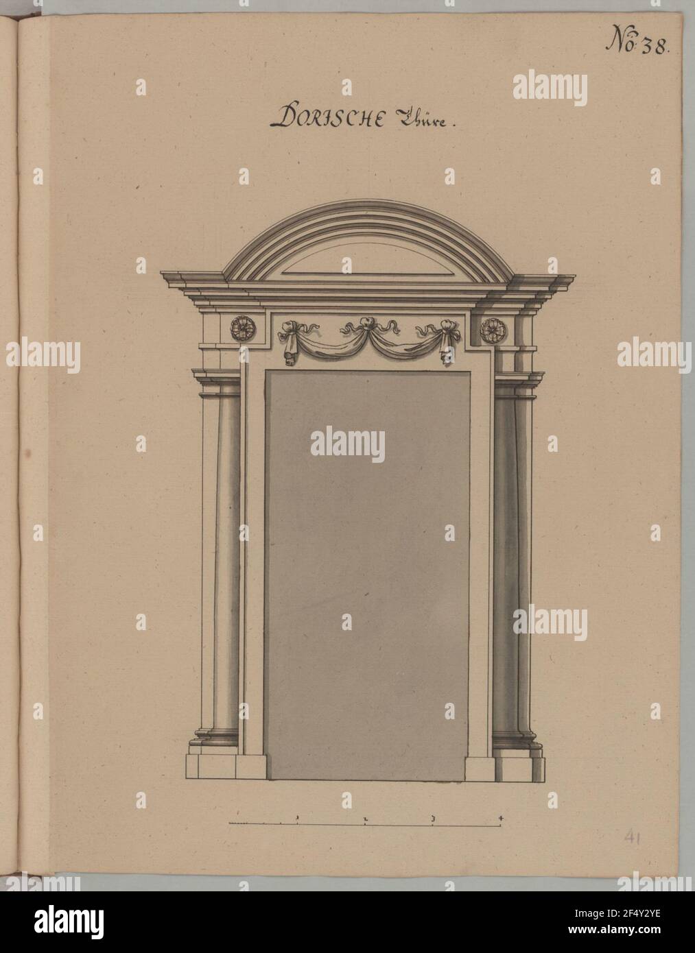 Portal of Doric Order Stock Photo - Alamy